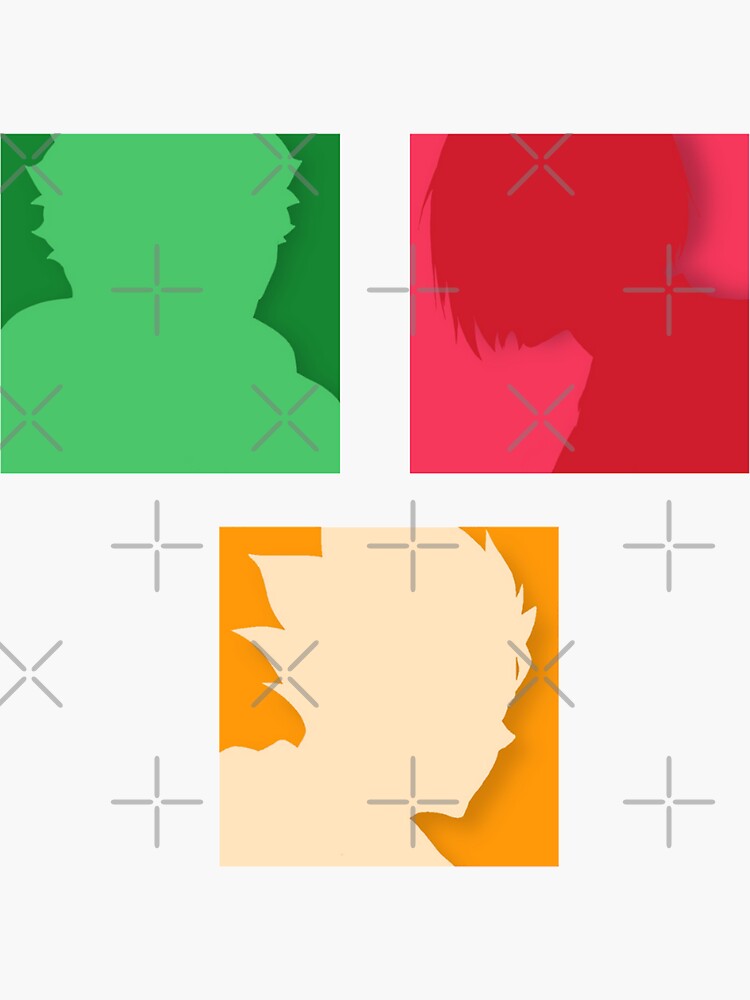 "Cutout Haikyuu!!: Akaashi, Kenma, Noya " Sticker for Sale by ...