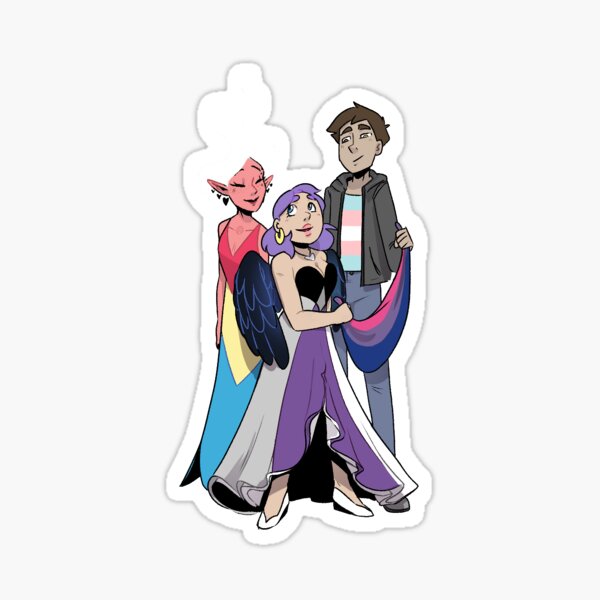 "Pride Trio 2021" Sticker for Sale by katbirdcomics | Redbubble