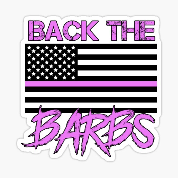 "BACK THE BARBS" Sticker for Sale by jakealy | Redbubble
