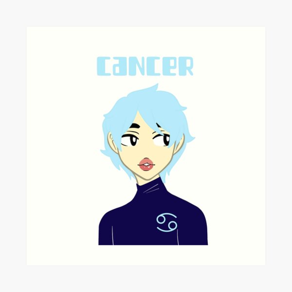 "Anime Cancer- aqua zodiac sign-aesthetic- astrology-cute girly zodiac ...