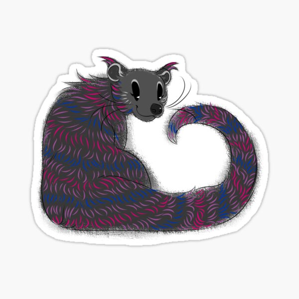 "Bisexual Binturong!" Sticker for Sale by pigdragon | Redbubble