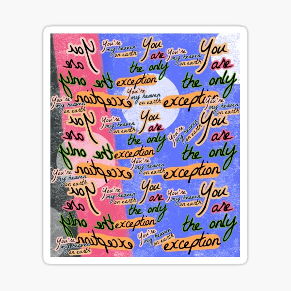 "You Are The Exception" Sticker for Sale by adelyoussef | Redbubble
