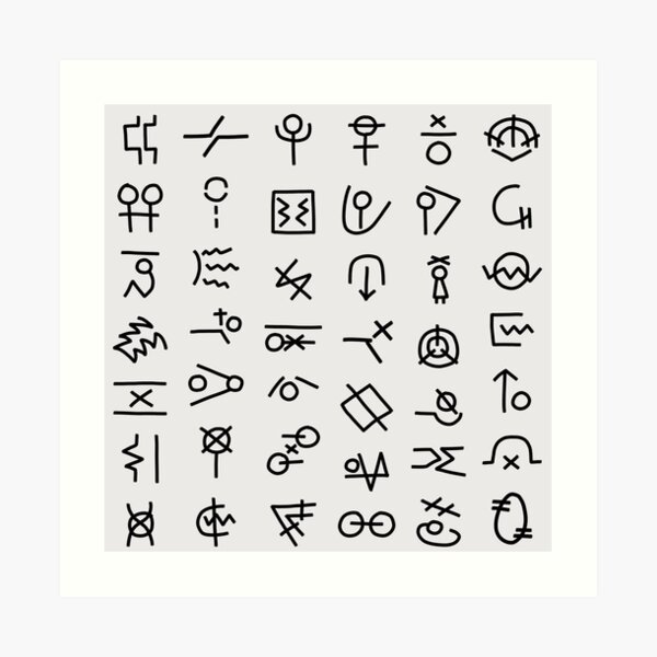 "MTF Field Codes - Symbols Only" Art Print by ToadKingStudios | Redbubble