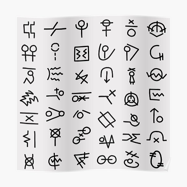 "MTF Field Codes - Symbols Only" Poster by ToadKingStudios | Redbubble