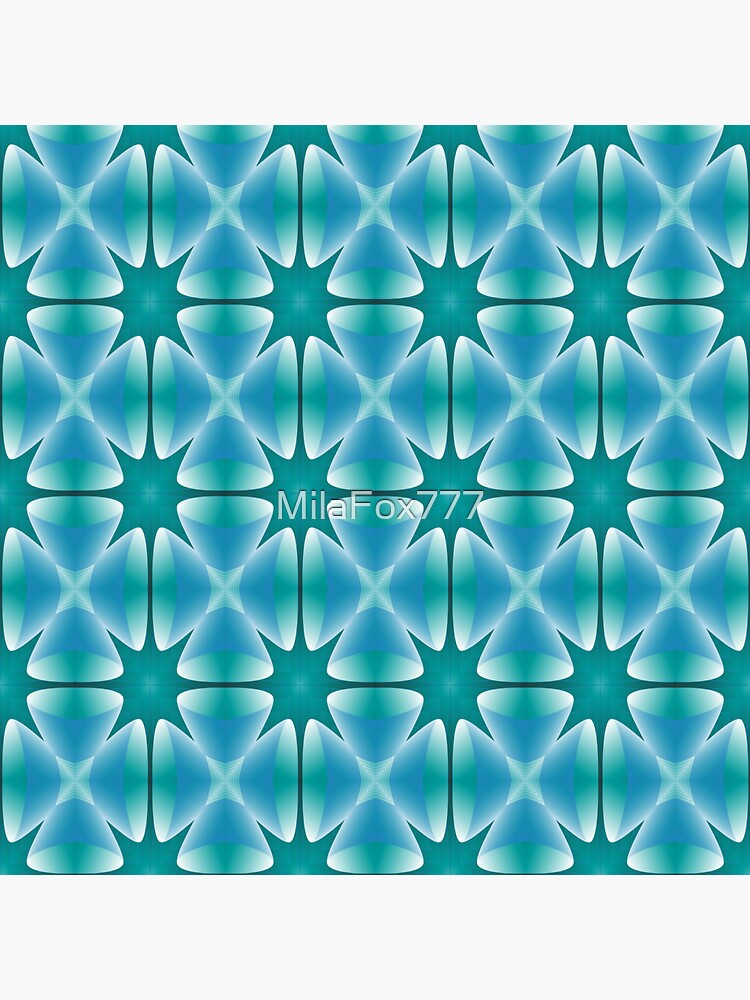 Pegatina «cuadrados de color turquesa claro con una estrella de cuatro ...