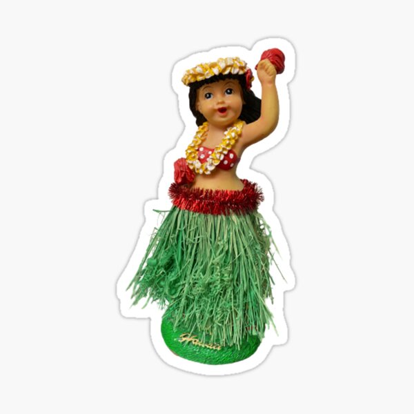 "Classic Dashboard Hula Girl!" Sticker for Sale by TikiSkool | Redbubble