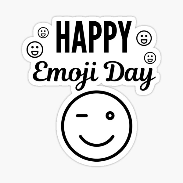 Pegatina «Día mundial del emoji | Feliz dia del emoji,» de Hanaassi51 ...