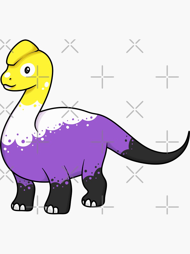 "Pride Dinosaurs - Non-Binary Brachiosaurus" Sticker for Sale by ...