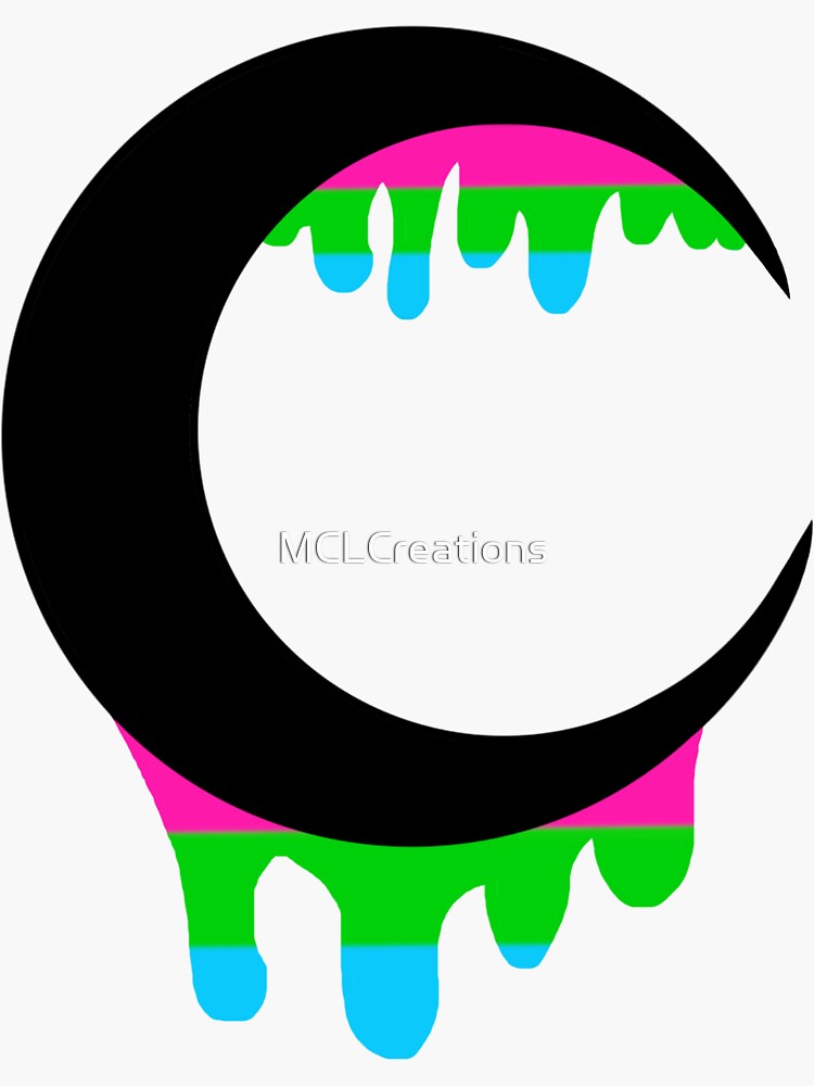"Dripping moon poly" Sticker for Sale by MCLCreations | Redbubble