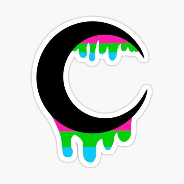 "Dripping moon poly" Sticker for Sale by MCLCreations | Redbubble