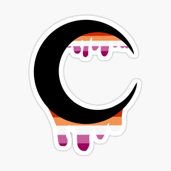 "Dripping moon lesbian" Sticker for Sale by MCLCreations | Redbubble