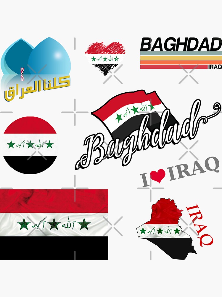 "Iraq Sticker pack" Sticker for Sale by Mo5tar | Redbubble