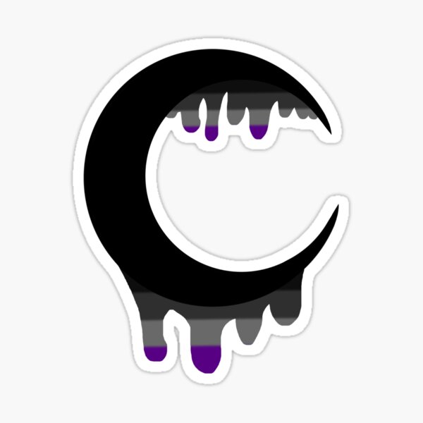 "Dripping moon ace" Sticker for Sale by MCLCreations | Redbubble