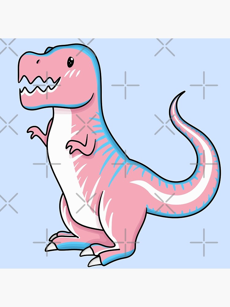 Póster «Dinosaurios del orgullo - Trans T-Rex» de Floramisu | Redbubble
