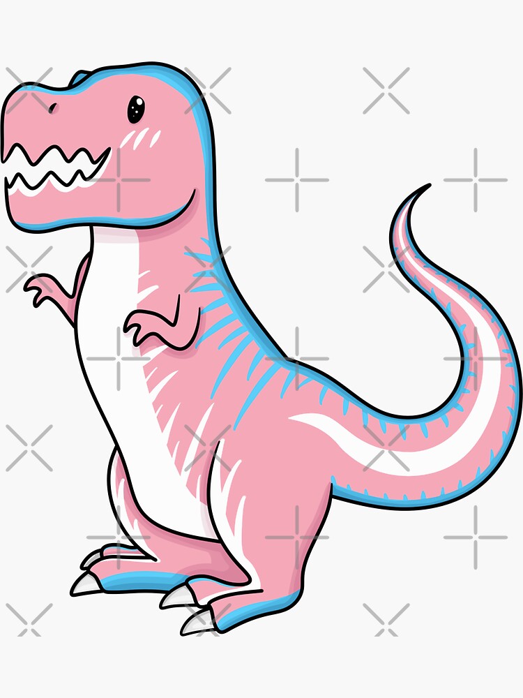 "Pride Dinosaurs - Trans T-Rex" Sticker for Sale by Floramisu | Redbubble