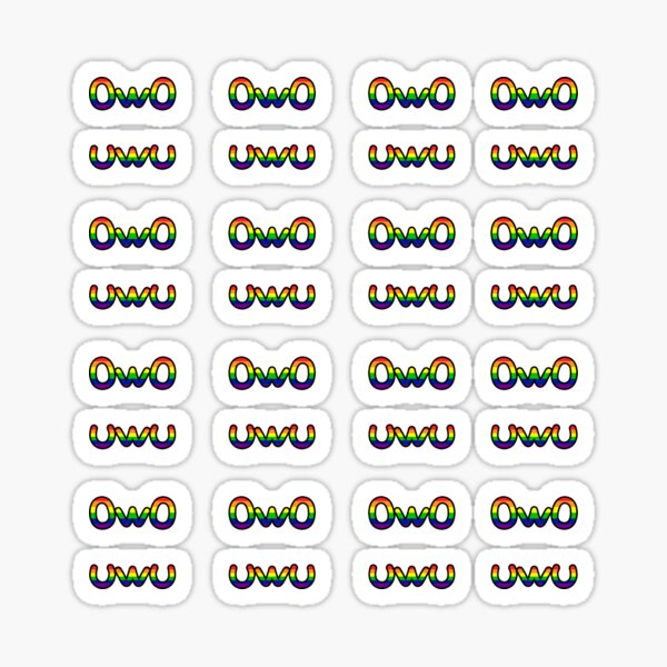 "Big Gay UWU OWO Pack" Sticker by Seaotter9000 | Redbubble