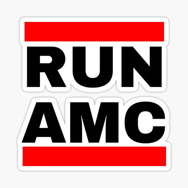 "Run amc amc short interest" Sticker by Ben-L | Redbubble