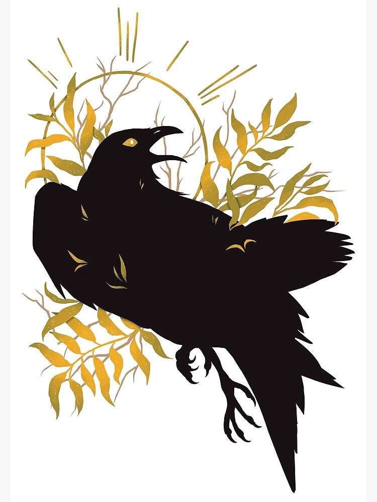 "Golden Raven" Poster by alexkaczmarekk | Redbubble