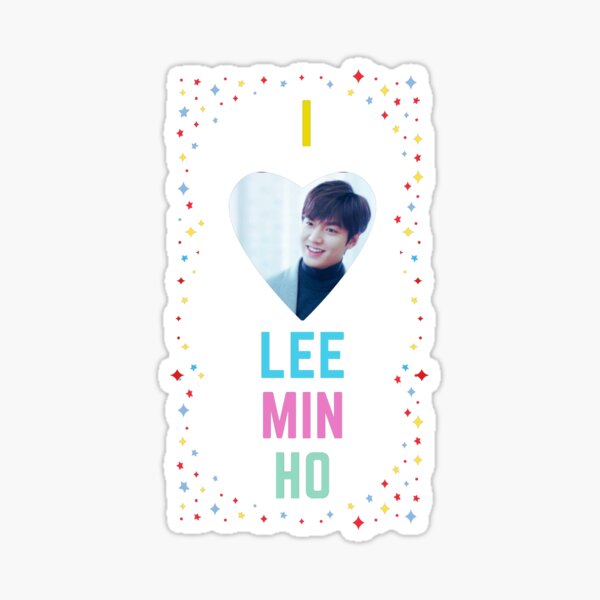 "I love Lee Min Ho! " Sticker for Sale by Amelia-Blake | Redbubble