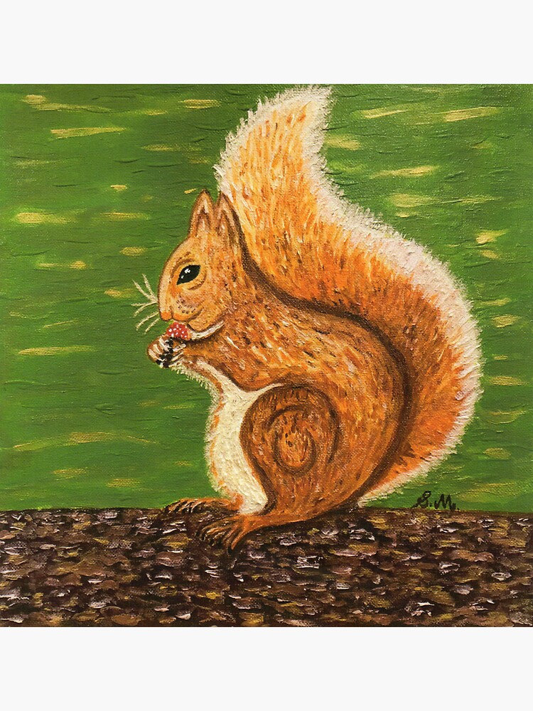 "Cyril the Squirrel" Sticker by DecodentArt | Redbubble
