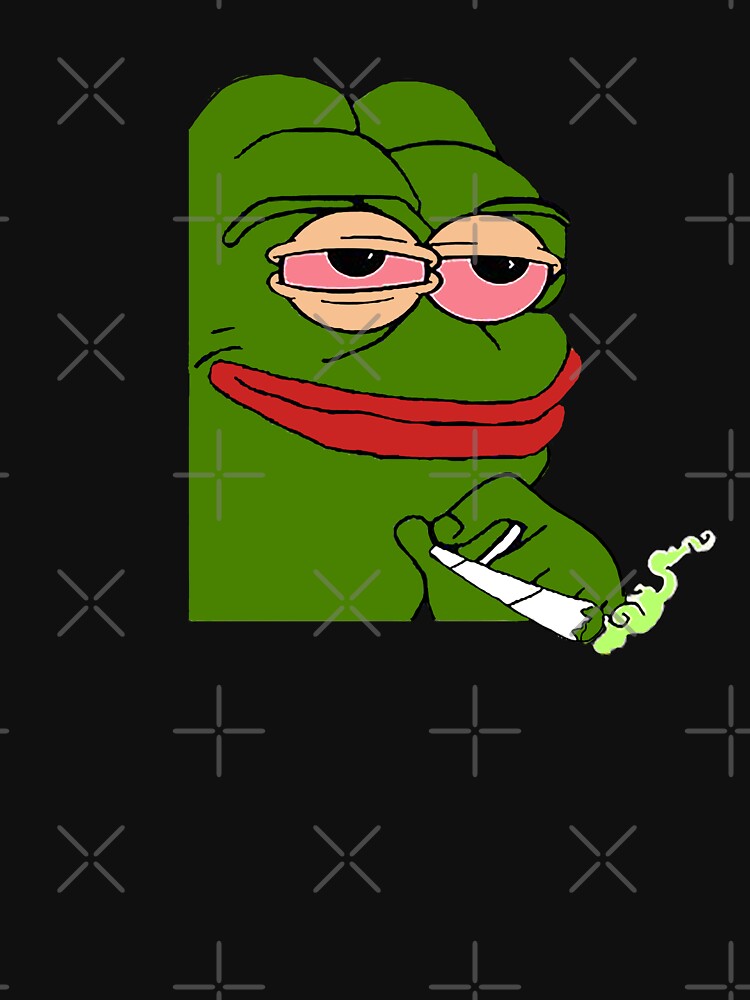"Pepe the Frog Meme Cartoon Stoner Graphic" T-shirt by catvclark ...