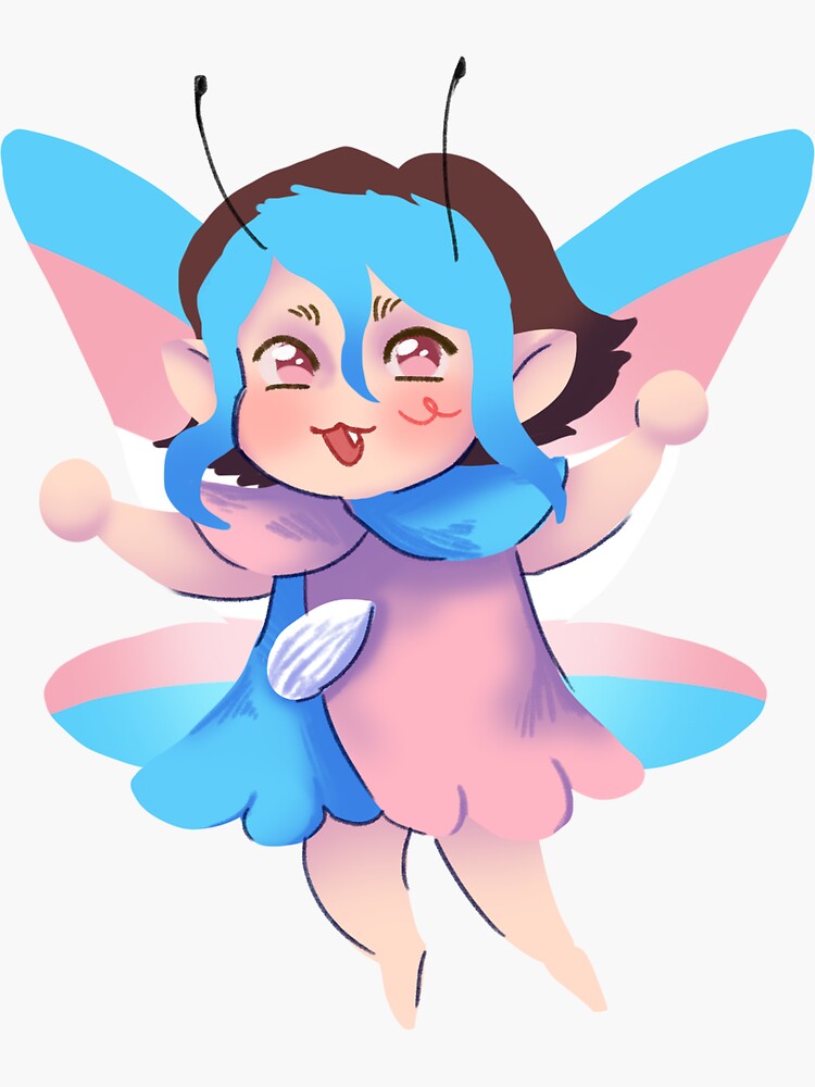 "Trans Pride Fairy Version 2" Sticker for Sale by Lemonpire | Redbubble
