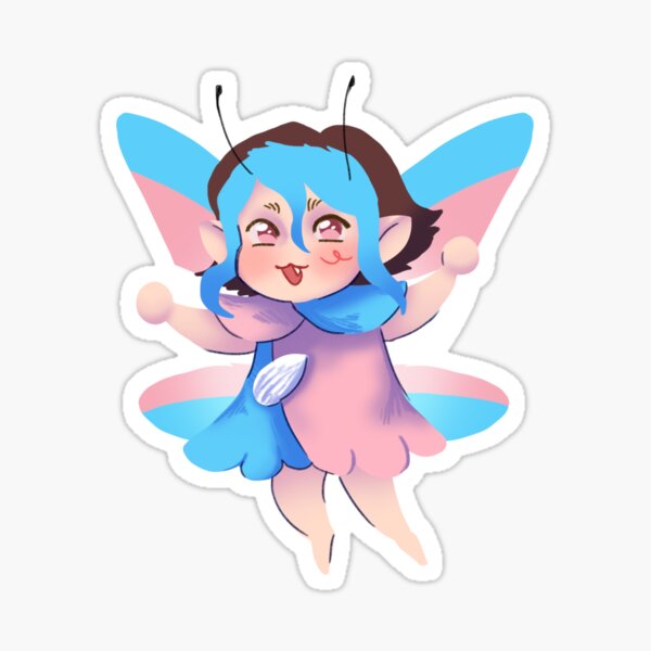 "Trans Pride Fairy Version 2" Sticker for Sale by Lemonpire | Redbubble