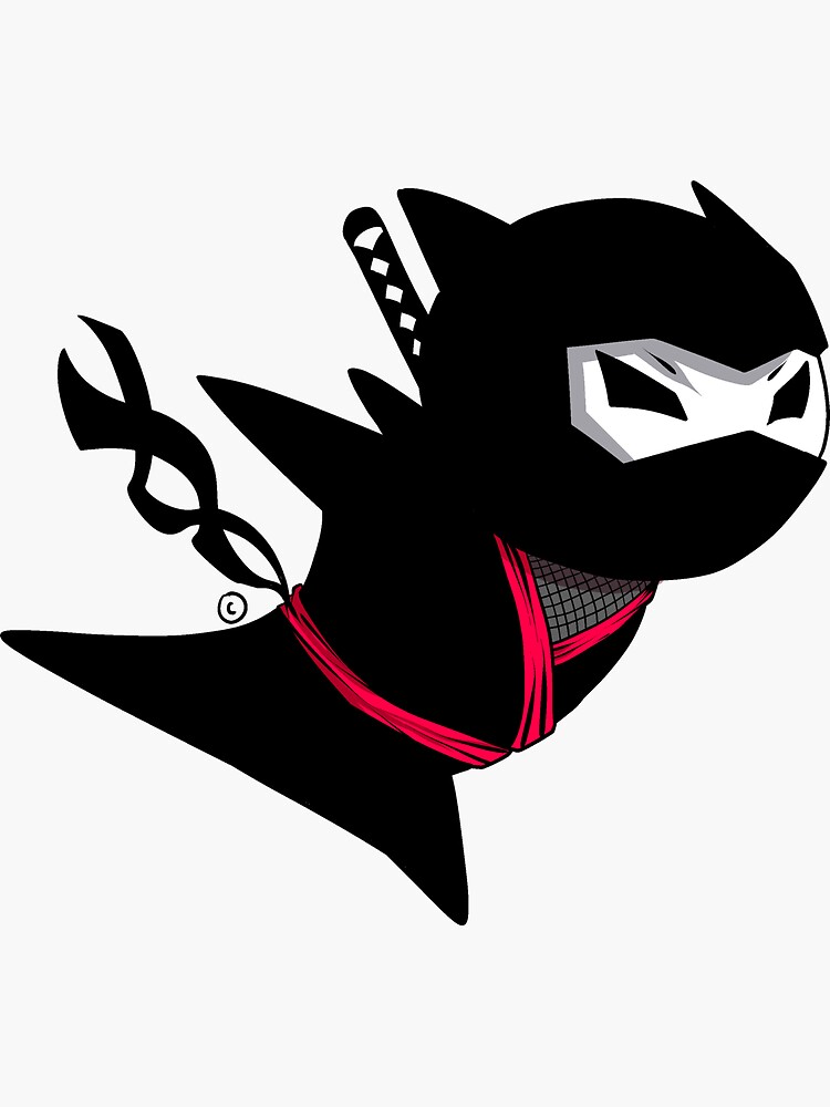 "Ninja Cat Sticker" Sticker for Sale by leomanuel | Redbubble
