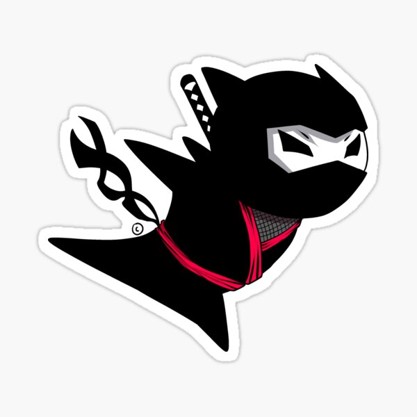 "Ninja Cat Sticker" Sticker for Sale by leomanuel | Redbubble