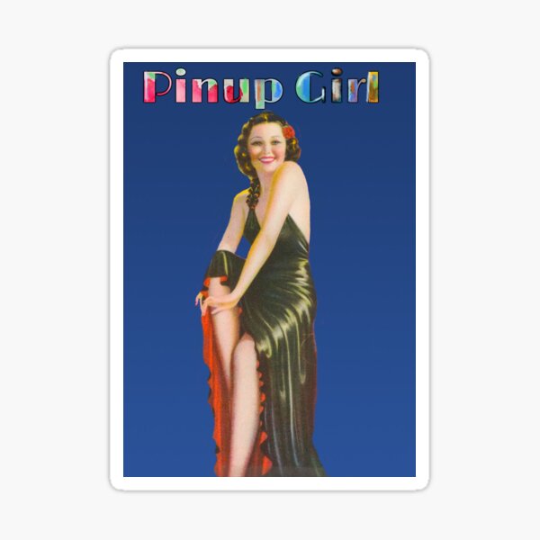 "Retro Pinup Girl - Dressed For An Evening On The Town" Sticker by ...