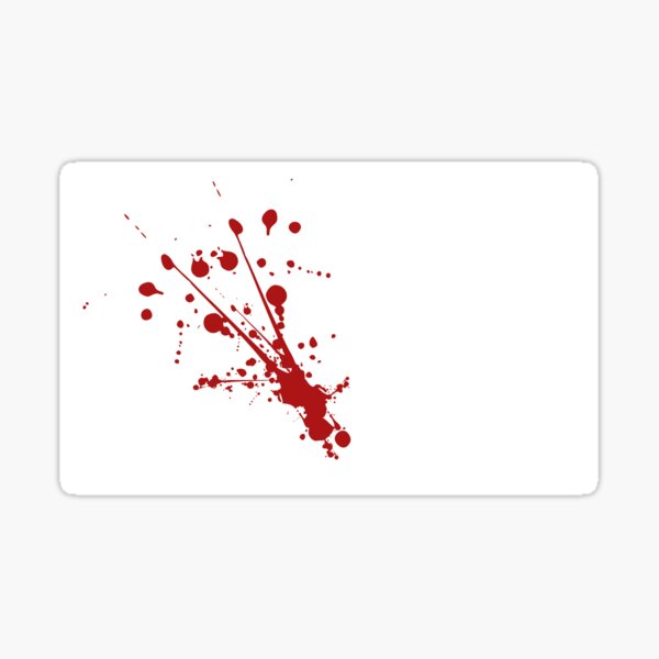 "blood splatter" Sticker for Sale by Jessiecrow87 | Redbubble