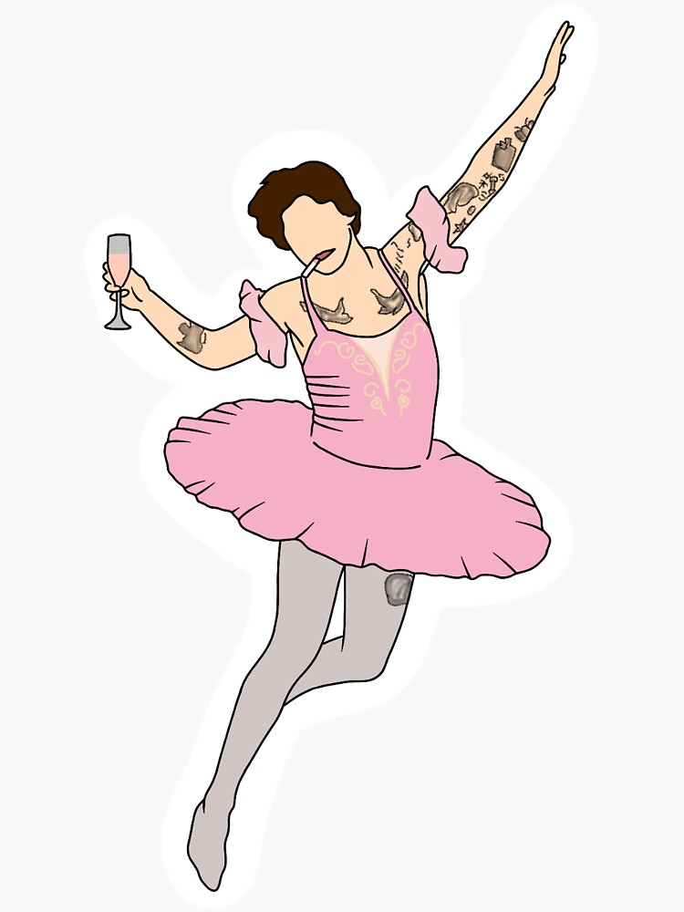 "Harry Styles in a tutu" Sticker by awestickers21 | Redbubble
