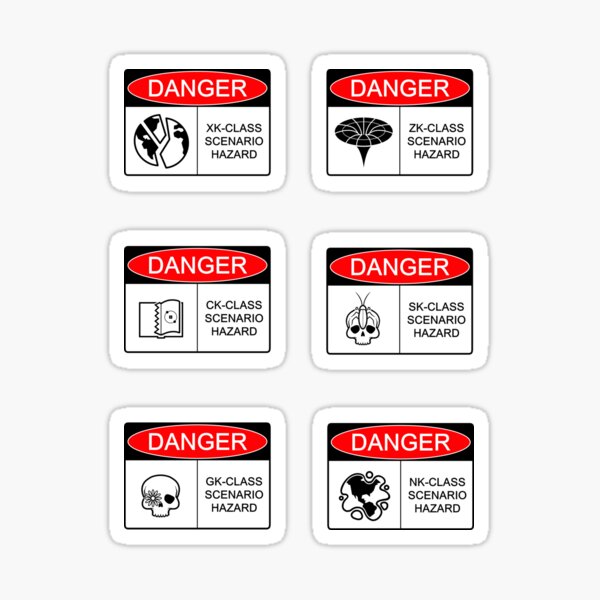 "K-Class Danger Sign Sticker Set" Sticker for Sale by Porto881 | Redbubble