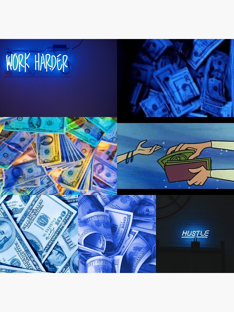 "Blue Money Aesthetic" Poster for Sale by sierramansions | Redbubble