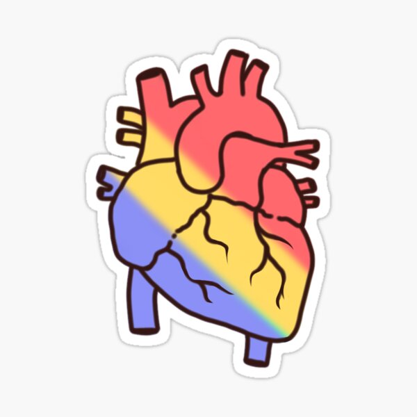 "Pan Heart" Sticker for Sale by CursedBoiArt | Redbubble