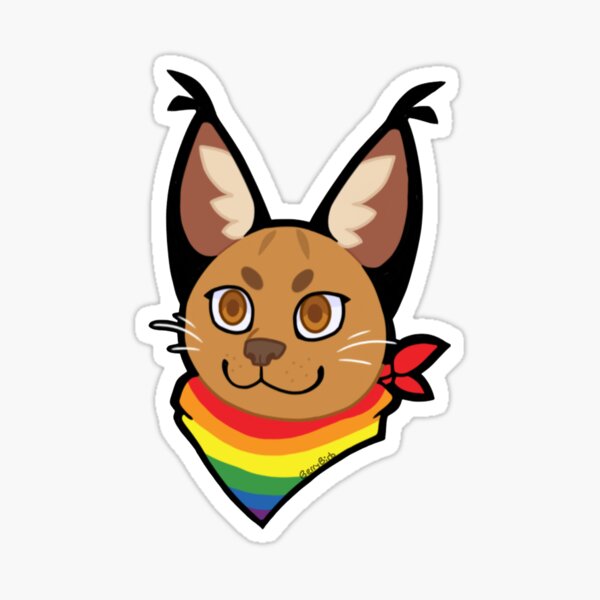 "LGBT+ Pride Floppa" Sticker by bird-brained | Redbubble