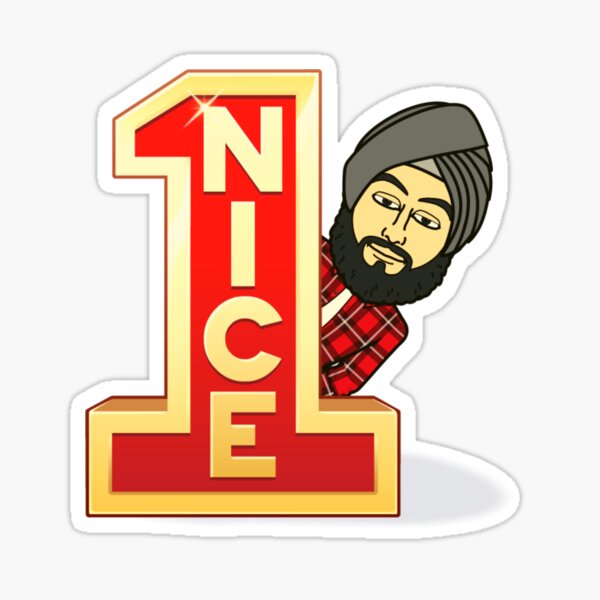 "ONE - Nice One" Sticker by Amansingh7171 | Redbubble