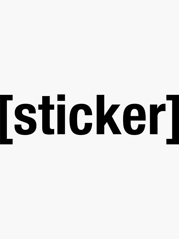 "Black [sticker] Adult Swim Font" Sticker for Sale by only1bigboy ...