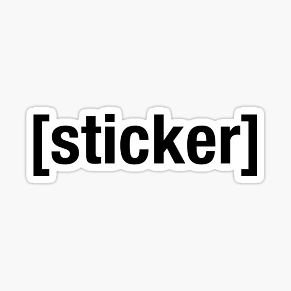 "Black [sticker] Adult Swim Font" Sticker for Sale by only1bigboy ...