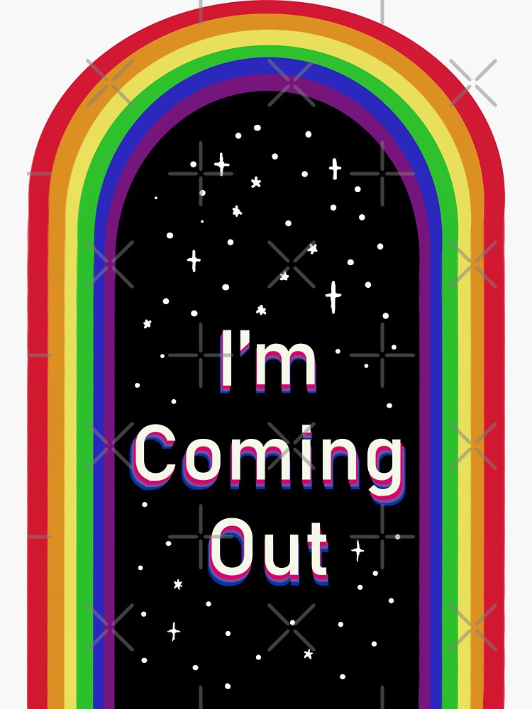 "I'm coming out bisexual design with starry night sky background ...