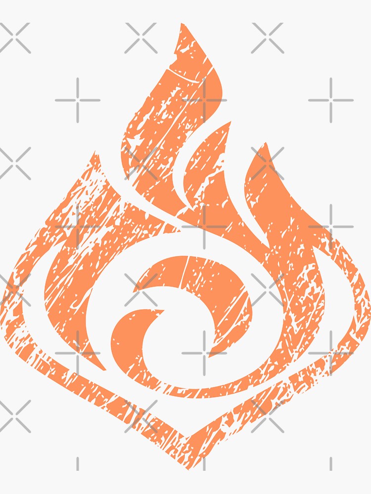 "Genshin Impact Pyro " Sticker for Sale by hirocon | Redbubble