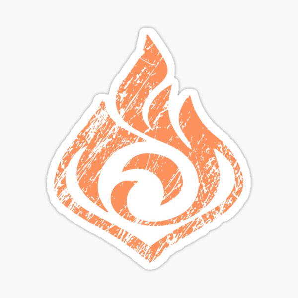 "Genshin Impact Pyro " Sticker for Sale by hirocon | Redbubble