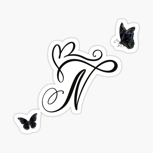 "The letter N" Sticker for Sale by Amalzaki | Redbubble
