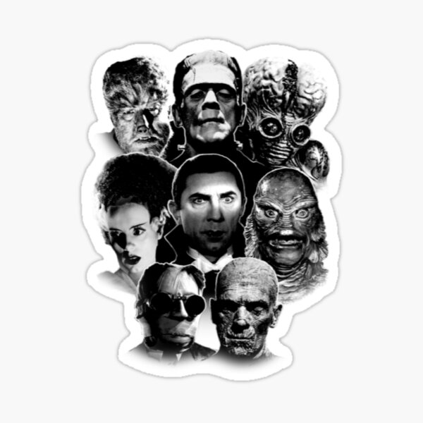 "Universal Monsters T-ShirtUniversal Monster Gang" Sticker for Sale by ...