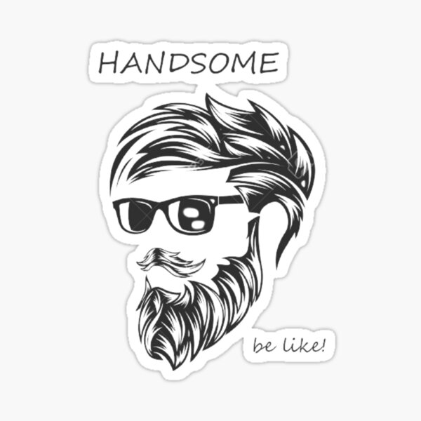 "handsome designed man" Sticker for Sale by Fashionfy | Redbubble
