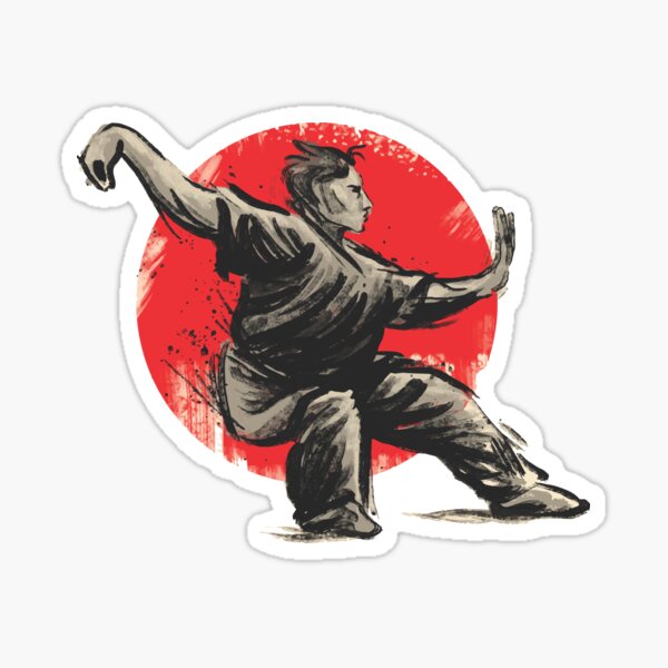 "Martial Art 1 - Wushu" Sticker for Sale by alvinart | Redbubble