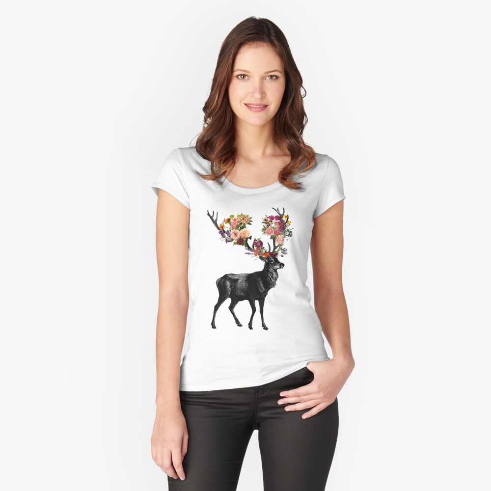 "Spring Itself Deer Floral by Tobe Fonseca" Essential T-Shirt for Sale ...