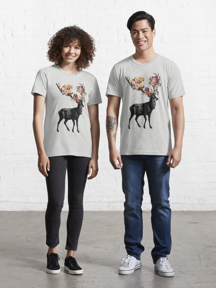 "Spring Itself Deer Floral by Tobe Fonseca" Essential T-Shirt for Sale ...