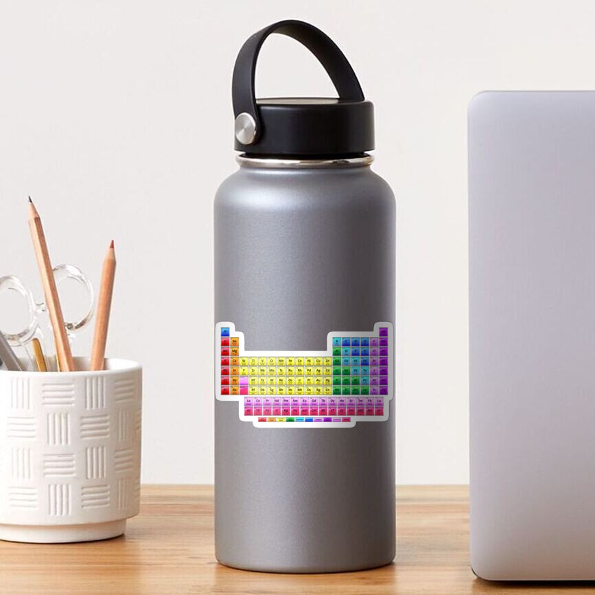 "Shiny Periodic Table with 118 Elements" Sticker for Sale by ...