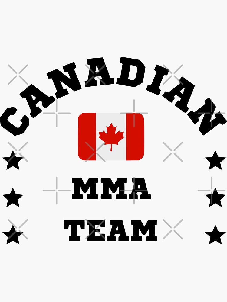 "Canadian MMA Team" Sticker for Sale by OMdesigns93 | Redbubble
